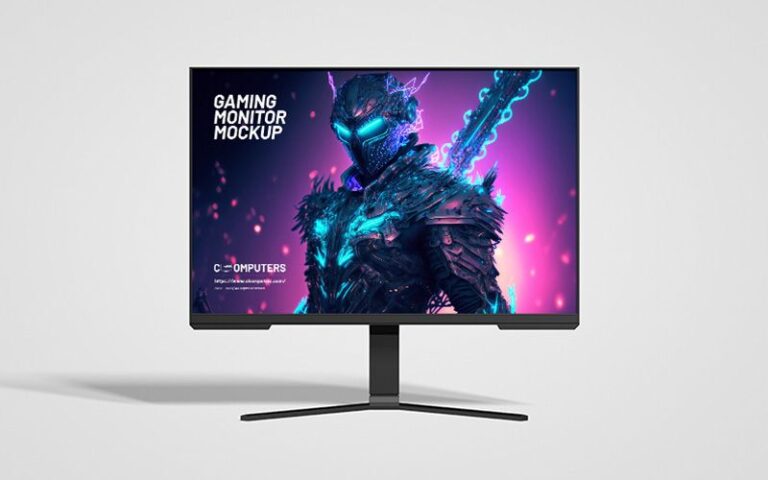 Free Gaming Monitor Mockup - Free mockup