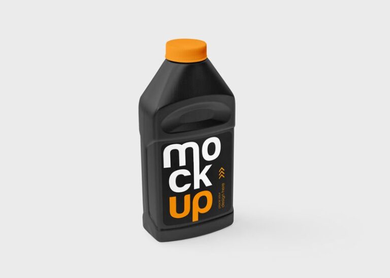 Free Motor Oil Bottle Mockup - Free mockup