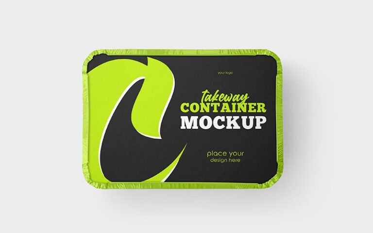 Takeaway Food Delivery Container – 3 Free Mockups PSD - Free mockup