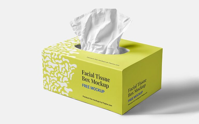 Free Facial Tissue Box Mockup - Free mockup